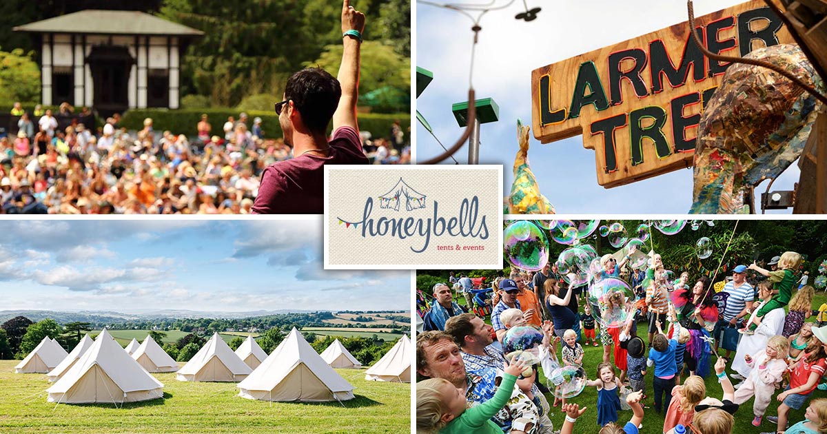 Larmer Tree Festival 2020 Camping - Luxury Bell Tent Hire from Honeybells